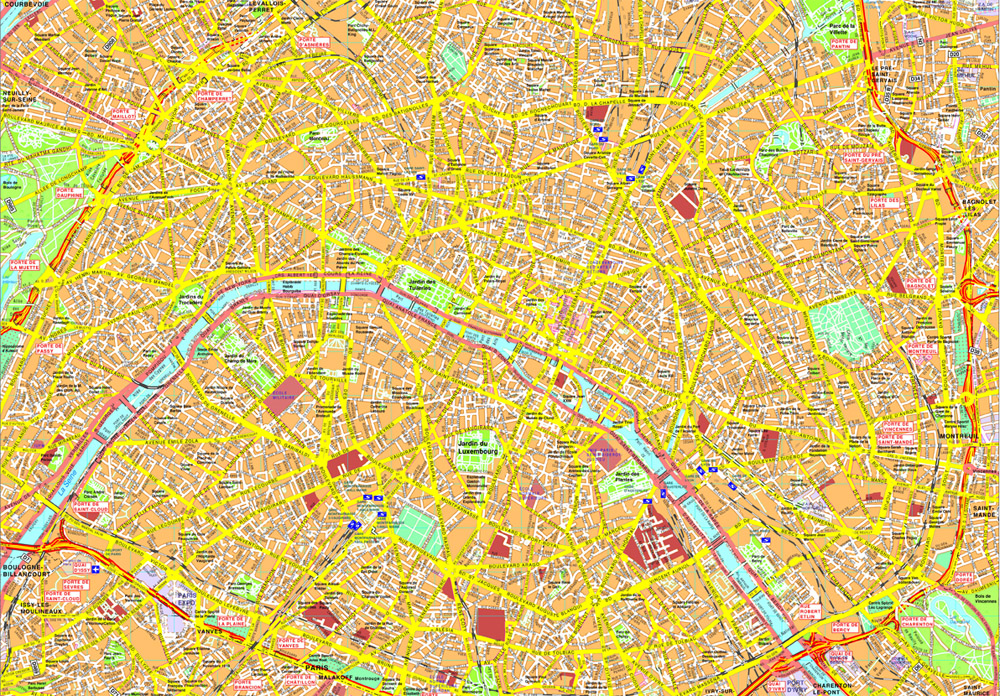 Paris Vector map | Order and download Paris Vector map